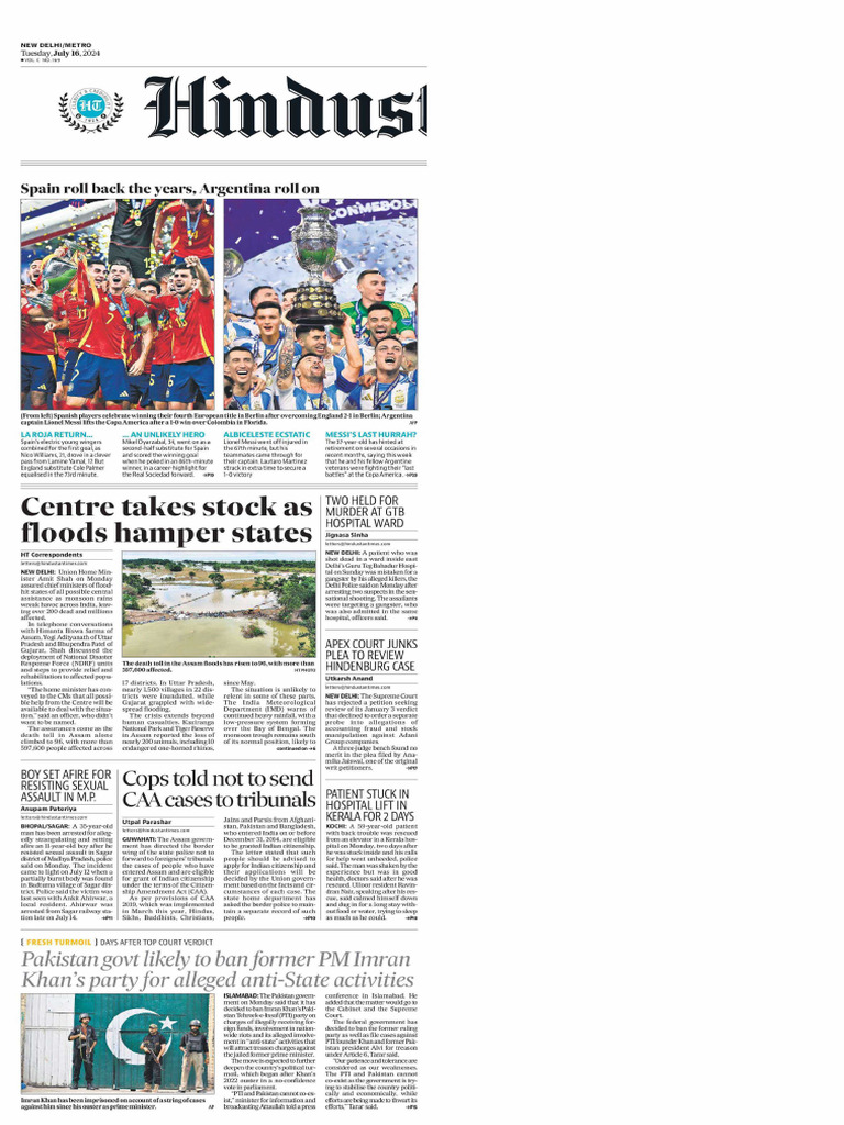 HT DELHI - 16 July 2024 - QuantSenseiMain on Telegram | PDF