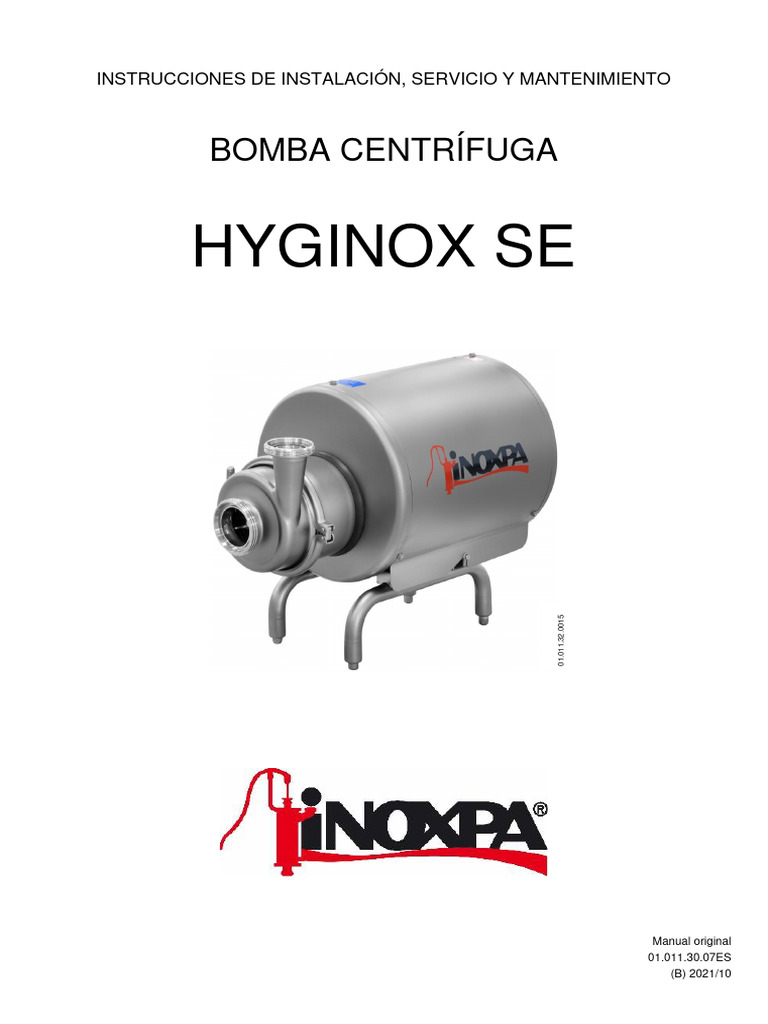 Manual de Usuario Bomba Centrifuga | PDF | Bomba | Rodamiento (Mecánico)