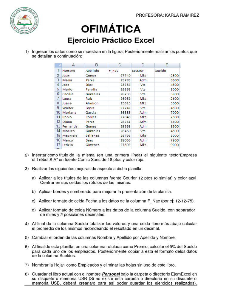 OFIMATICA | PDF | Microsoft Excel | Arquitectura de Computadores