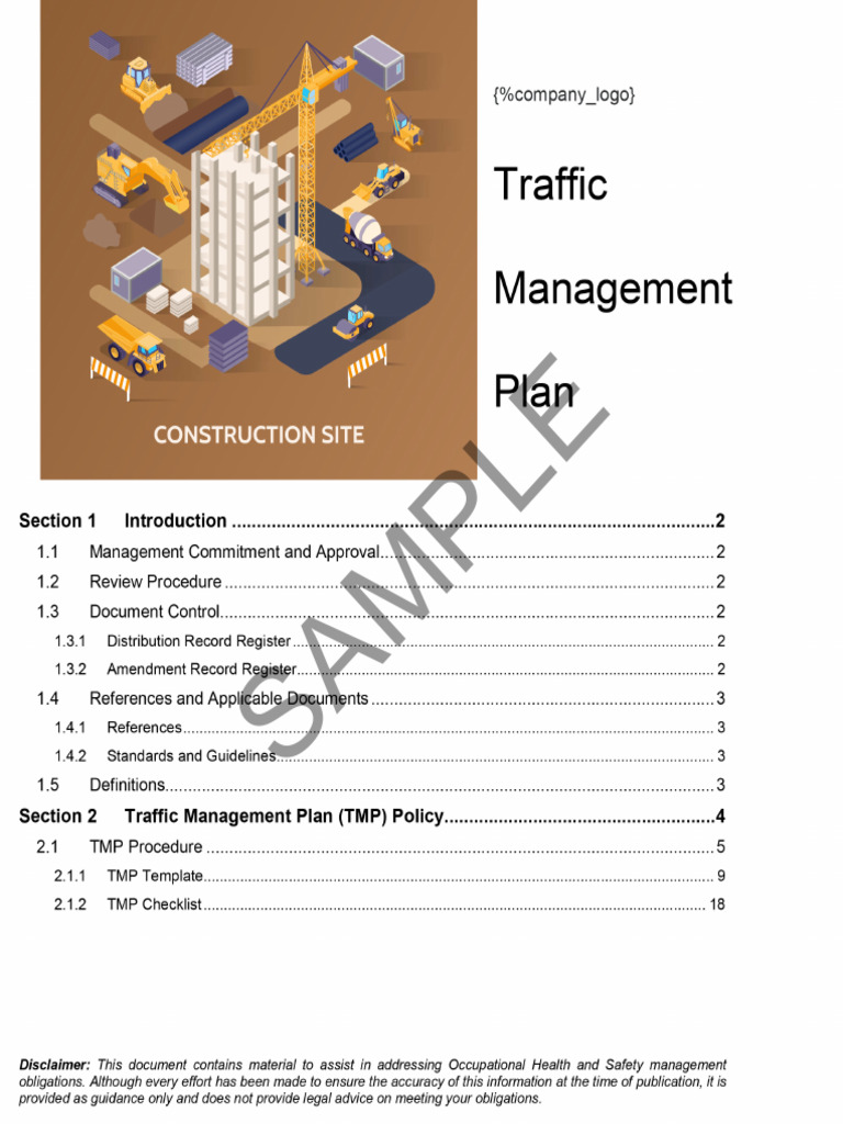 Construction Traffic Management Plan 20289-1_SAMPLE | PDF