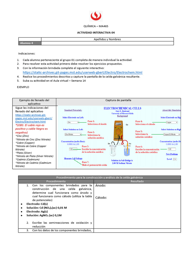 Act.06 - Actividad Asincrónica - 04 - Laboratorio Interactivo - G1 - Alumno - 4 | PDF | Ciencia ...