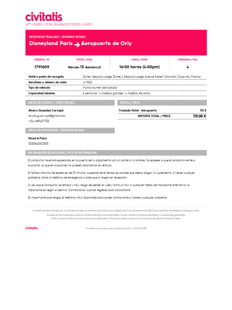 Voucher T1791609 | PDF | Transporte