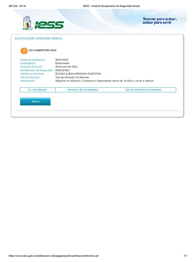 IESS - Instituto Ecuatoriano de Seguridad Social | PDF