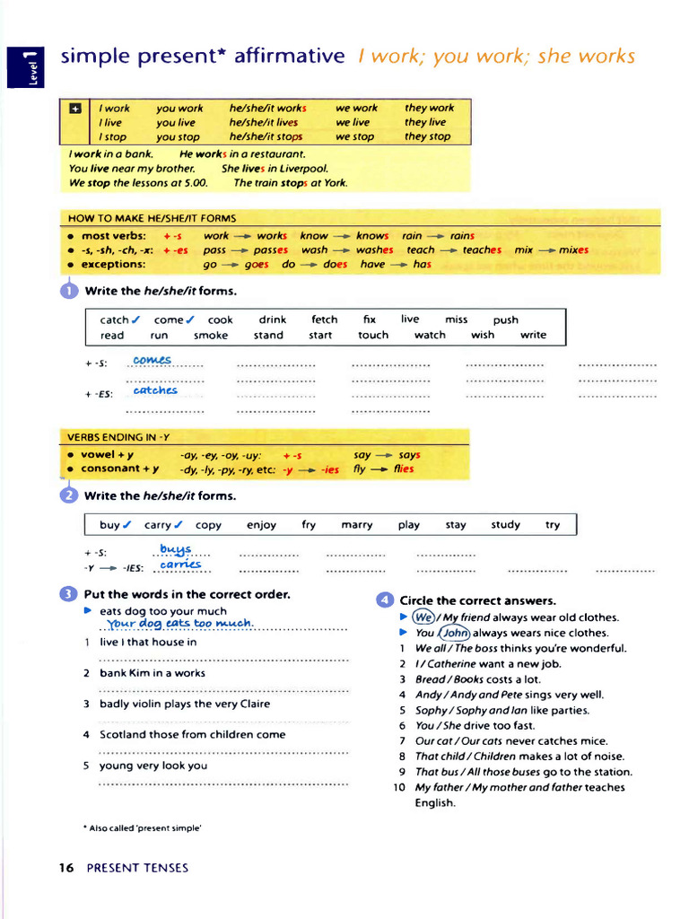 Present Simple Reviwe Grammar Oxford | PDF