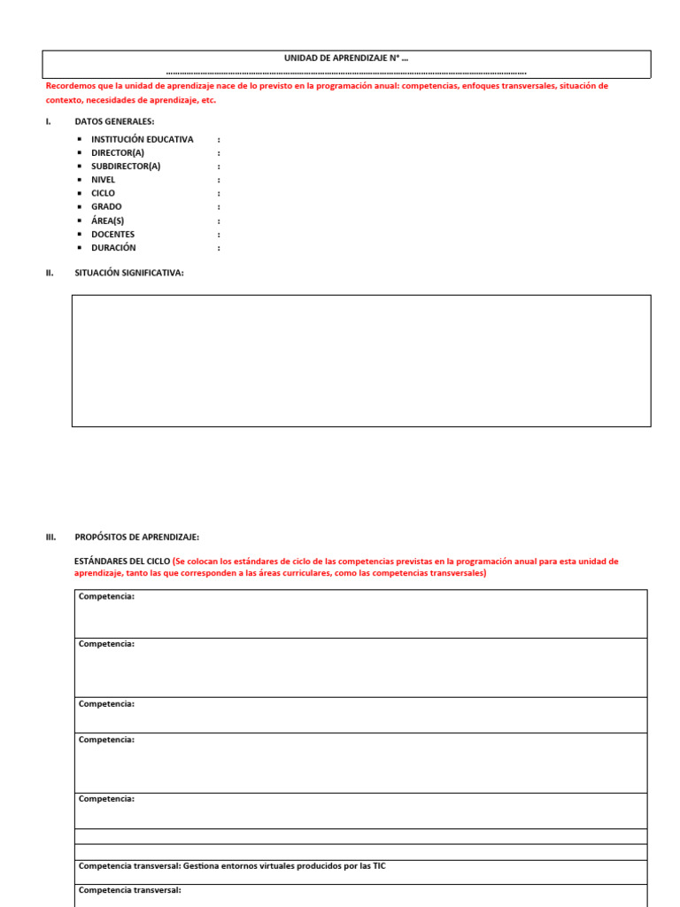 Matriz 3. Formato de Unidad de Aprendizaje | PDF | Aprendizaje | Evaluación