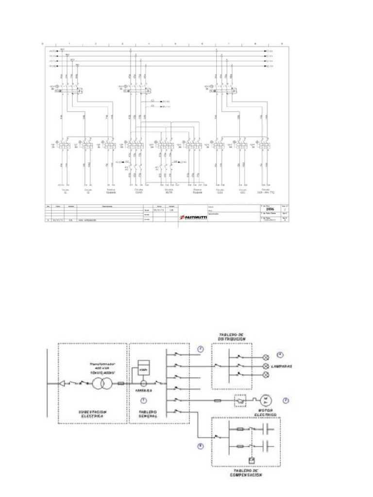 Diagrama Unifilar de Tableros Electrico de distrubución. | PDF