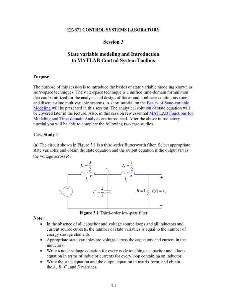 3 State Space Tutorial Pdf Inductor Force