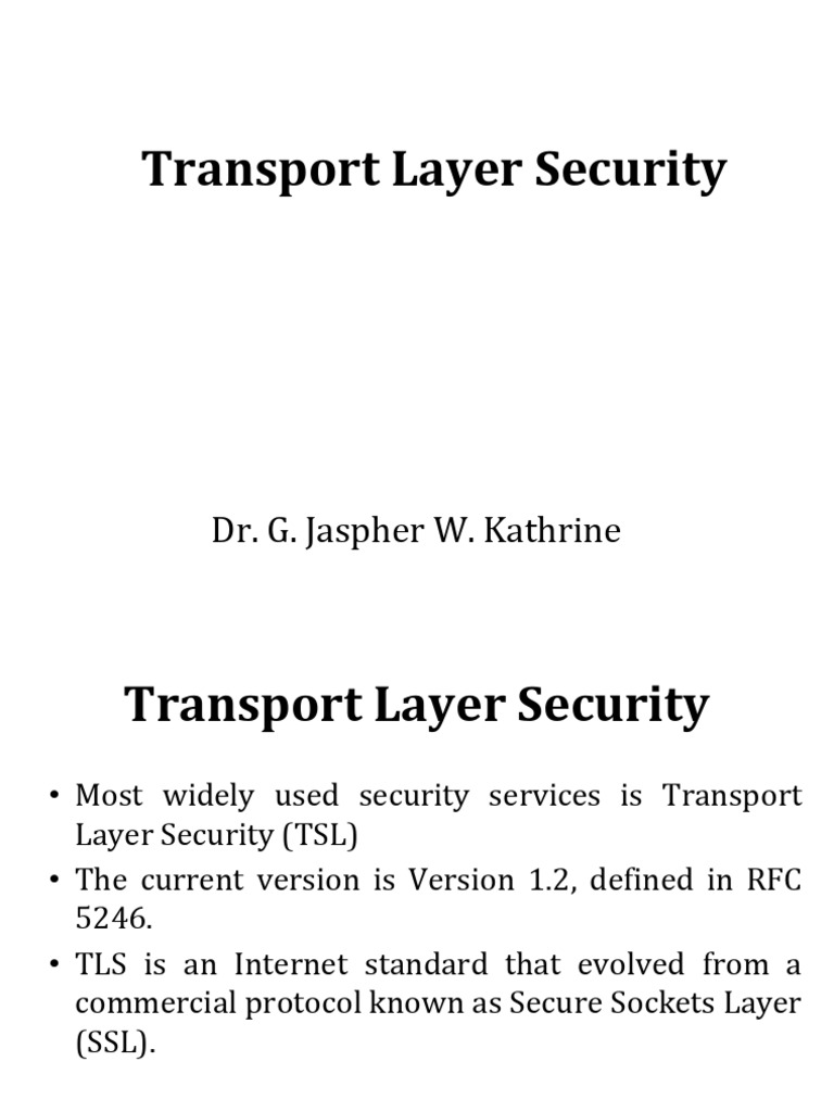 Transport Layer Security | PDF | Transport Layer Security | Cryptography