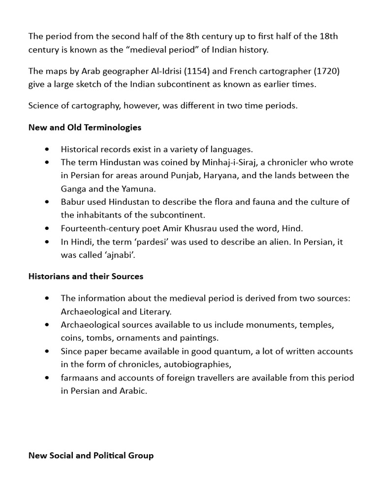 Ch-1 History notes | Download Free PDF | Manuscript