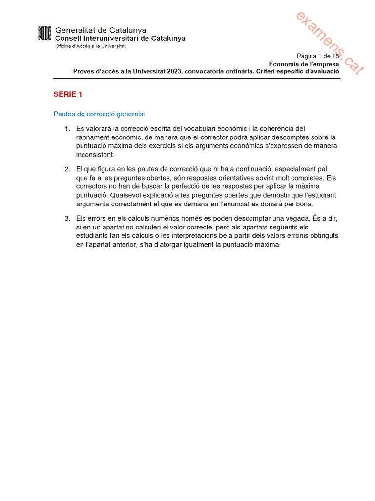 Pau Economia 2023 Juny Solucio | PDF