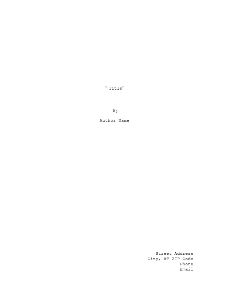 Screenplay Template 1-2 | PDF | Games & Activities | Language Arts ...