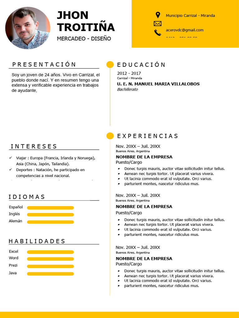 formato curriculum | PDF