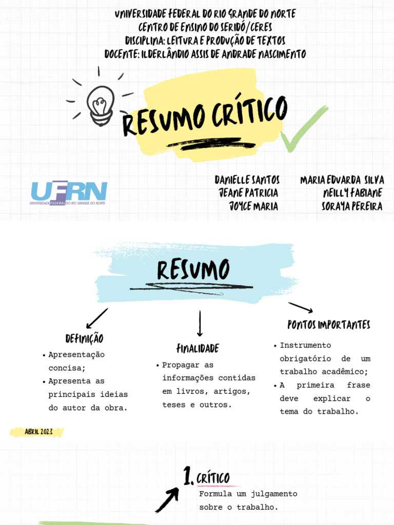 RESUMO | PDF | Abstract (resumo)