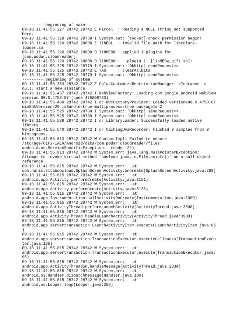 logcat_1663481515171 | PDF | Software | Computing