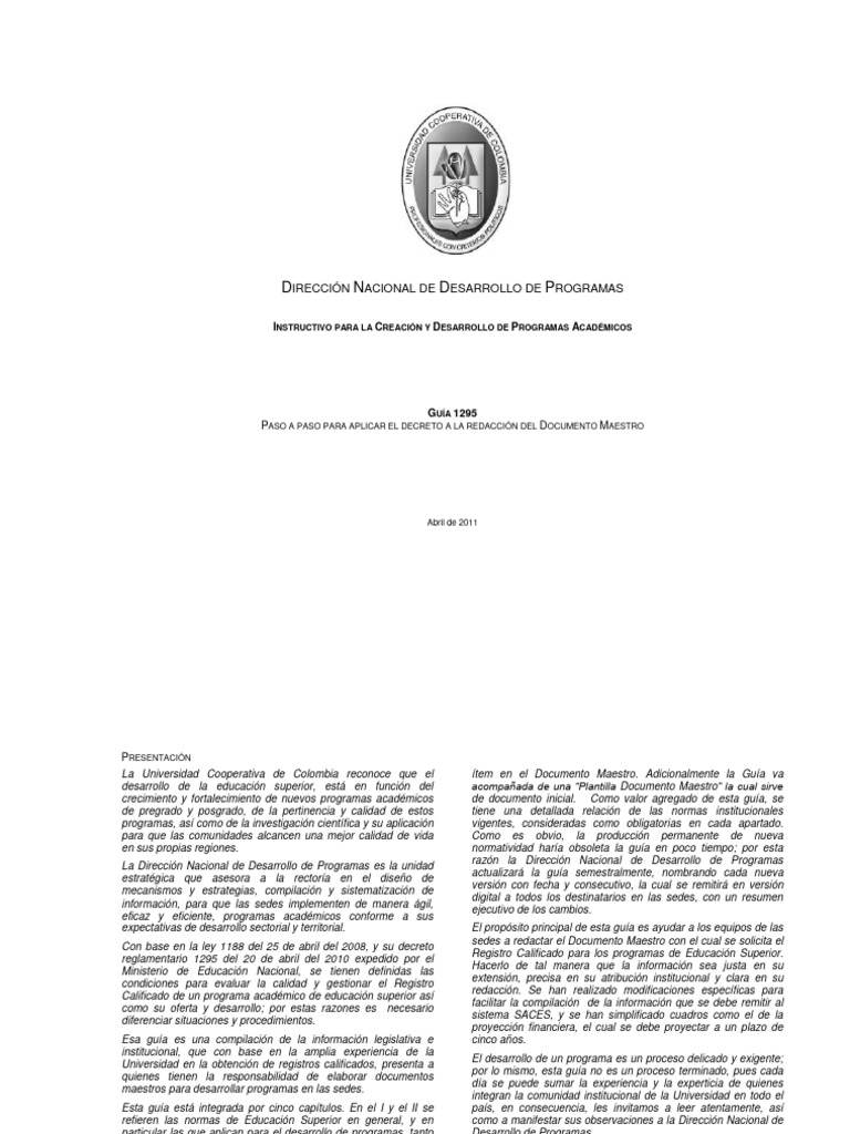 Instructivo Guia 1295 Para Diligenciar Condiciones RC V2 DNDP ...