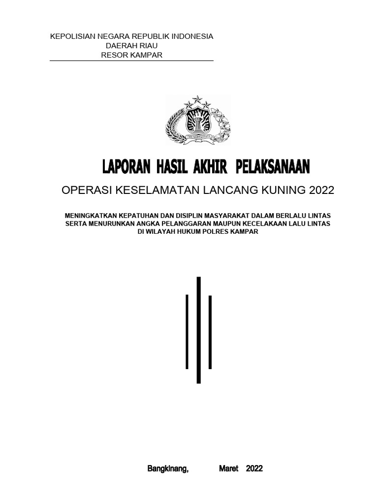 Laphir Ops Keselamatan LK 2022 | PDF | Teknologi & Rekayasa