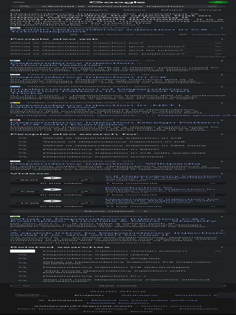 C#what Is Dependency Injection - Google Search | PDF | C Sharp ... C#what Is Dependency Injection - Google Search | PDF | C Sharp ...