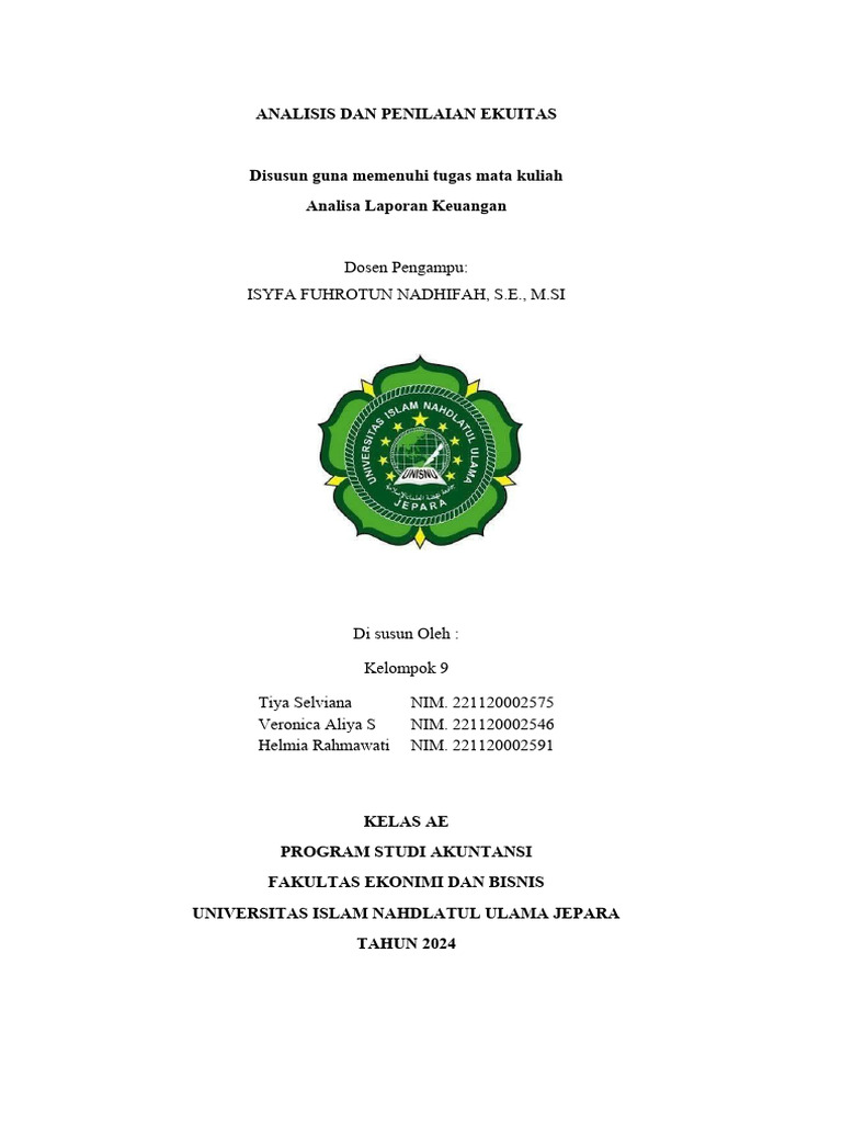 Analisis Ekuitas dan Daya Tahan Laba | PDF