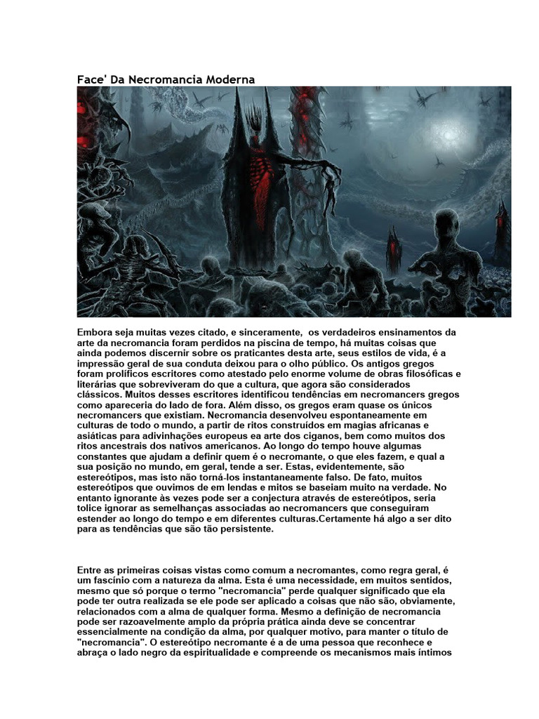 Necromancia | PDF | Necromancia | Tempo