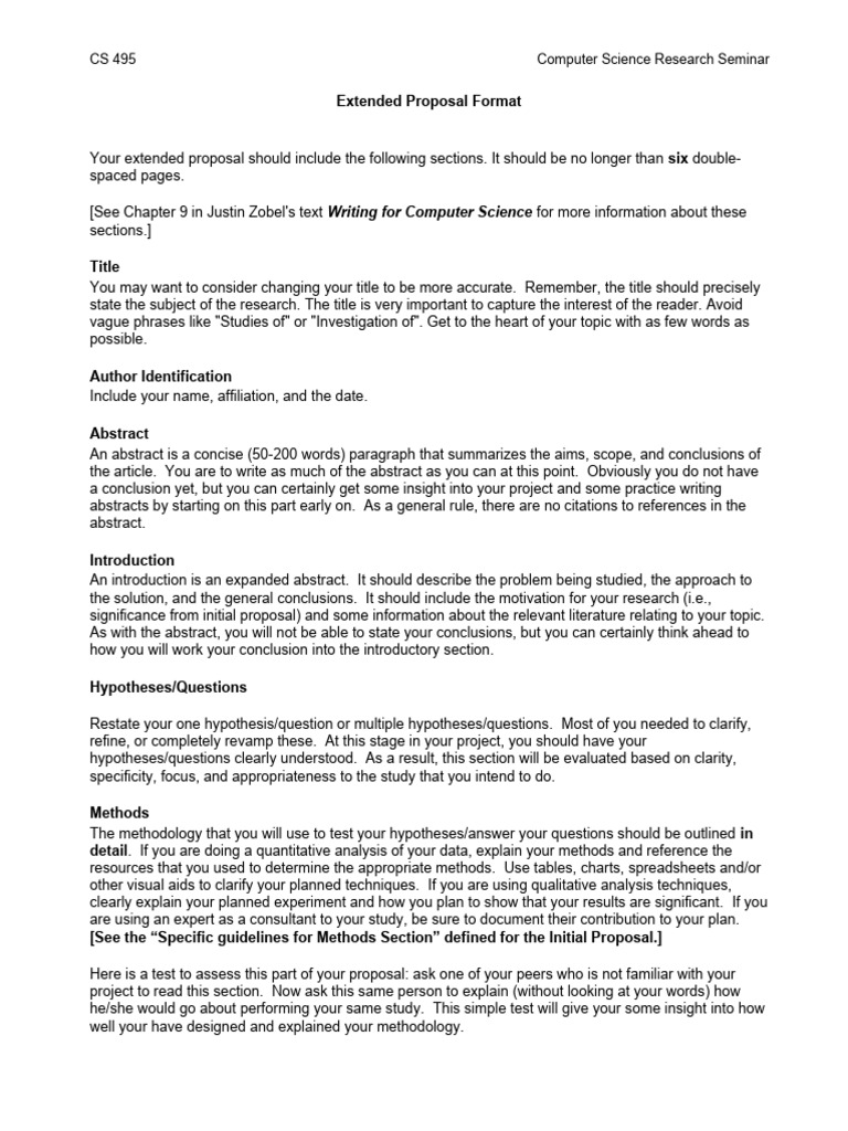 Ext Proposal Format | PDF | Methodology | Science