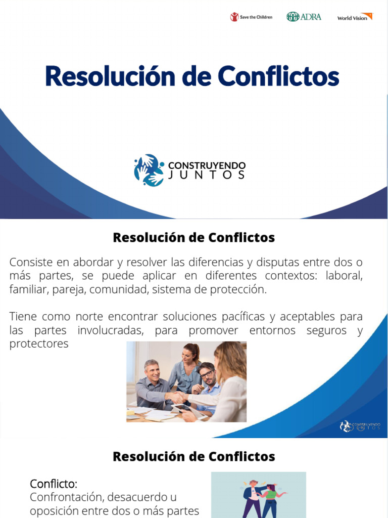 PRESENTACION RESOLUCION DE CONFLICTOS. SI | Descargar gratis PDF | La ...
