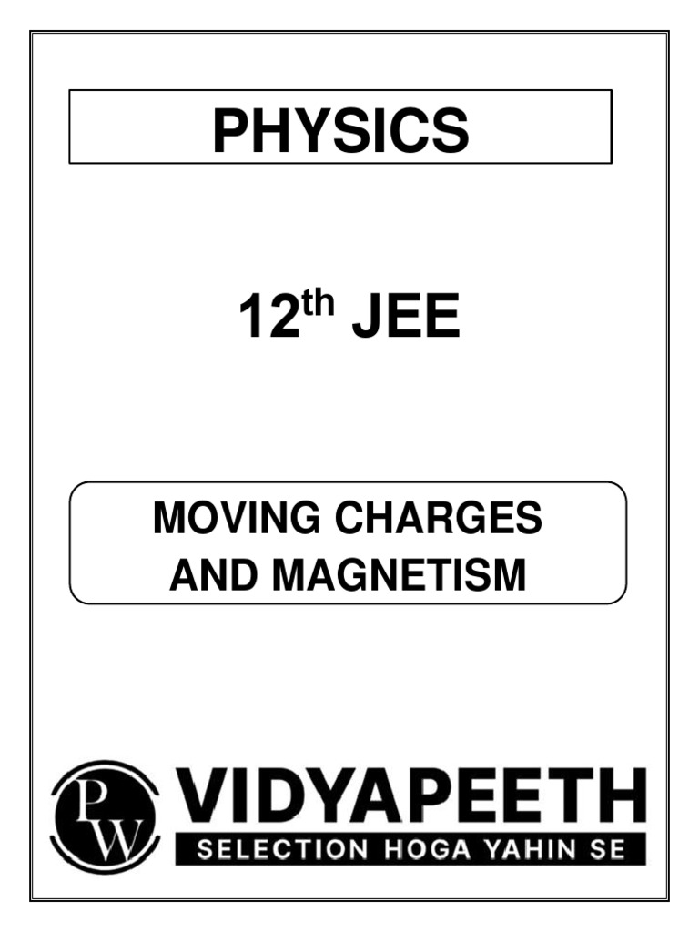 Moving Charges and Magnetism _ DPPs | PDF | Electromagnetism | Physical ... Moving Charges and Magnetism _ DPPs | PDF | Electromagnetism | Physical ...