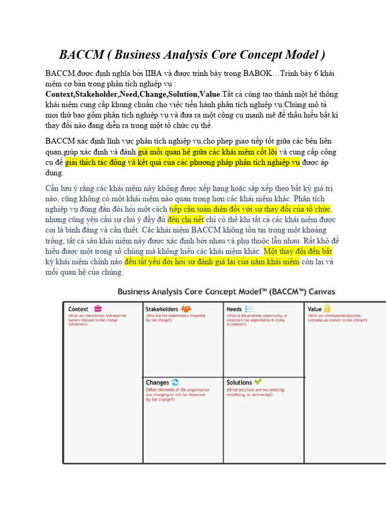 Tài Liệu Bổ Trợ Baccm | PDF