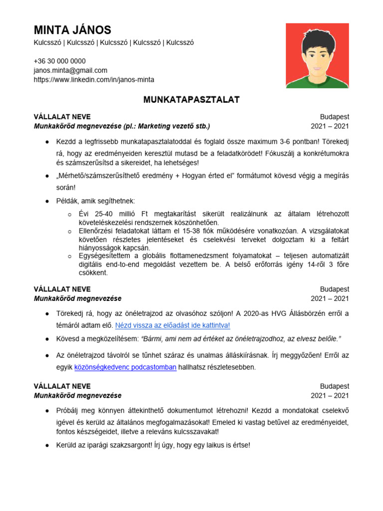 2022 CVShark Fényképes CV Sablon | PDF