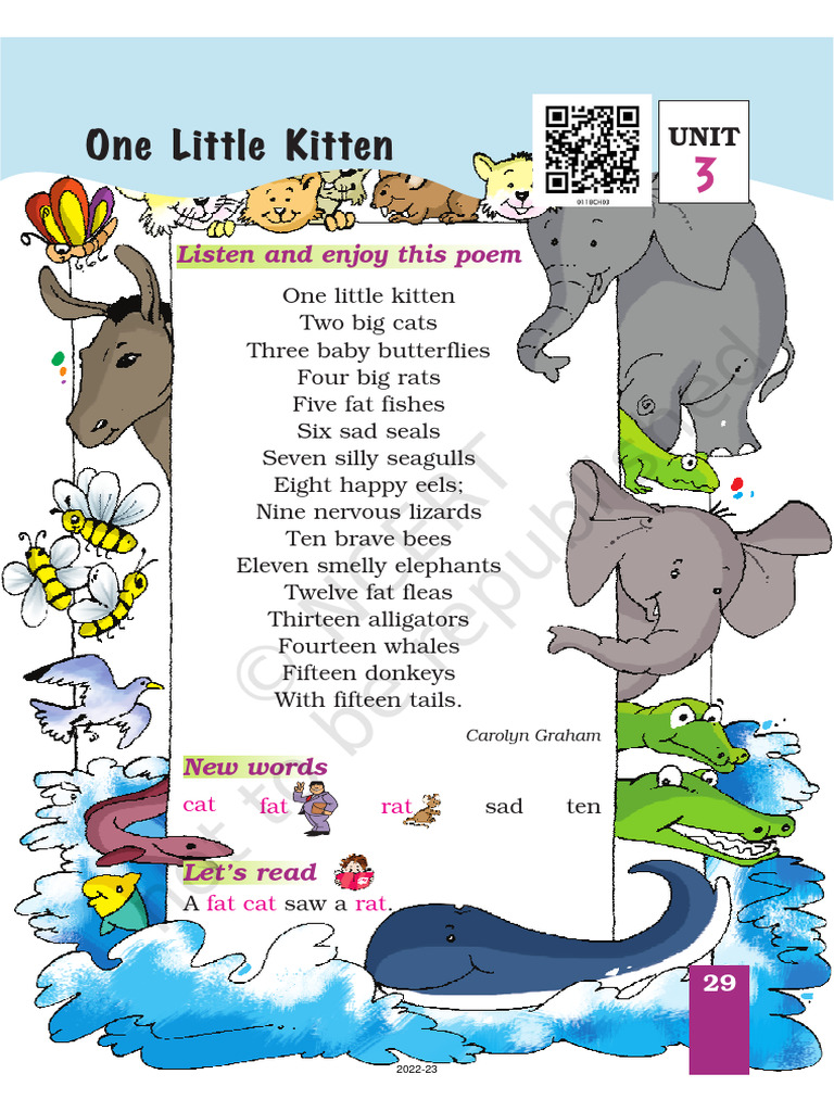 Class 1 English Poems and Activities | PDF