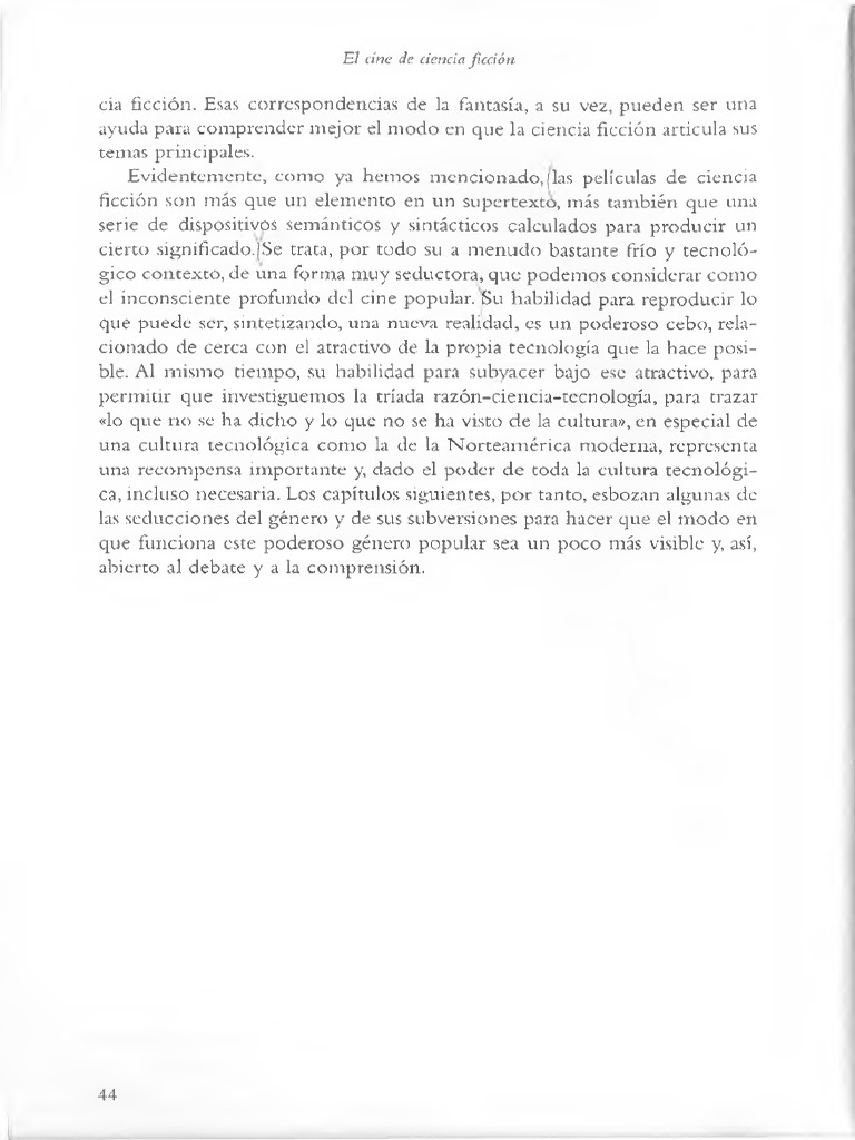 Telotte - El Cine de CF Cap.2 | PDF | Ciencia ficción | Ideologías