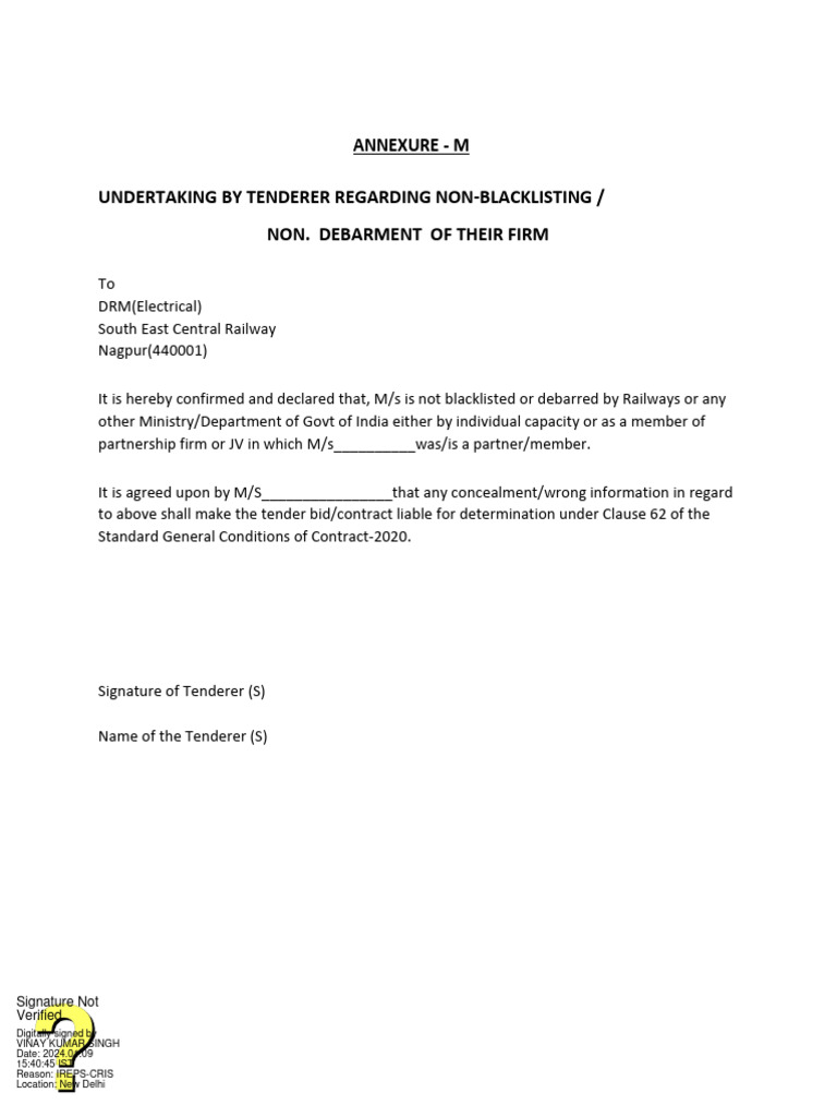 Annexure M | PDF | Technology & Engineering