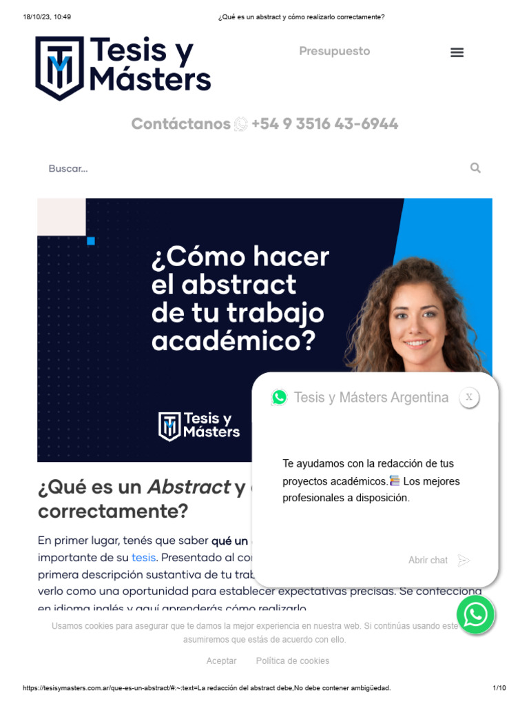 ¿Qué Es Un Abstract y Cómo Realizarlo Correctamente | PDF | Sumario ...