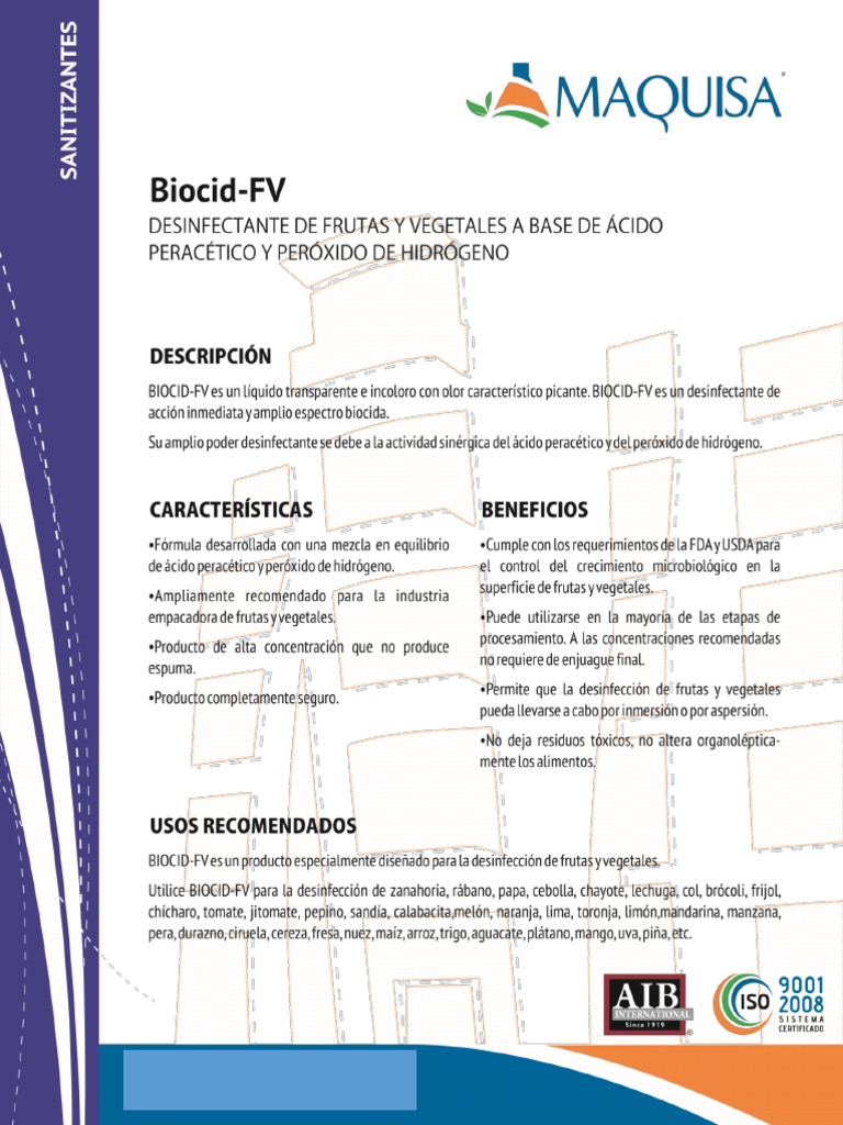 Ficha Tecnica Biocid_FV BM | PDF