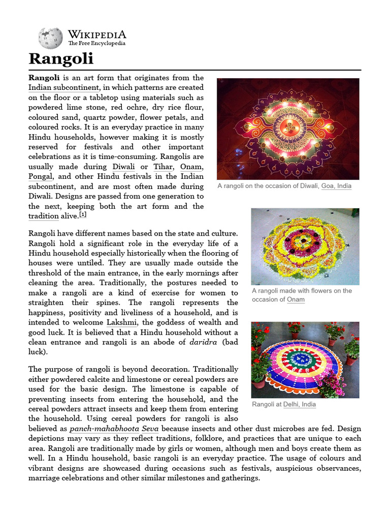 Rangoli | Download Free PDF | Hindu Worship
