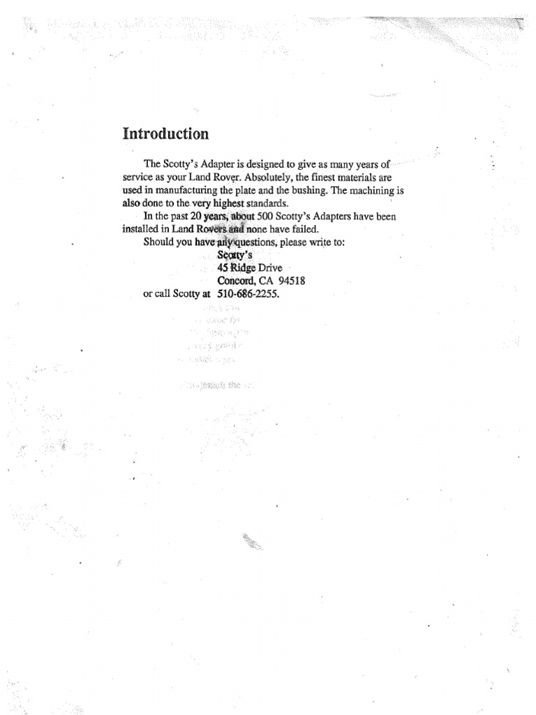 Scottys Adapter Install Instruct | PDF