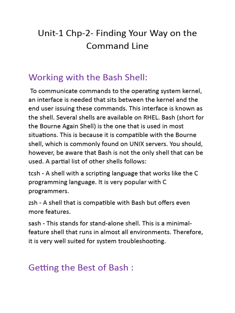 Linux - Unit-1-Chp-2 | PDF | Computer File | Command Line Interface