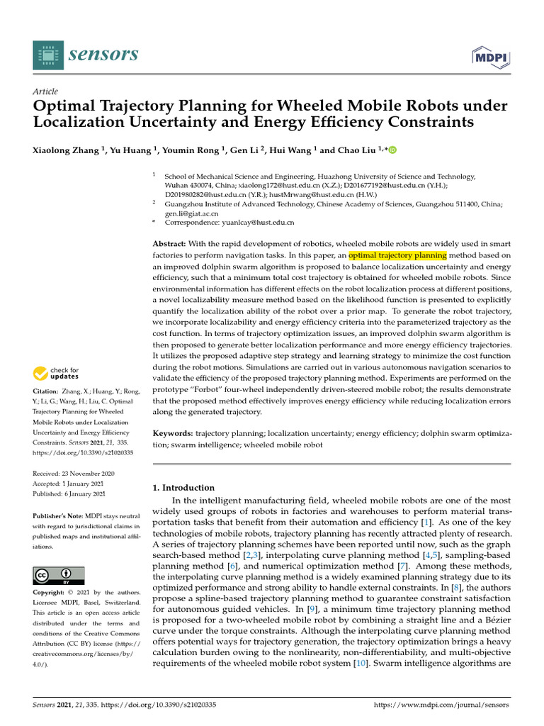 Optimal Trajectory Planning | PDF | Mathematical Optimization | Robot