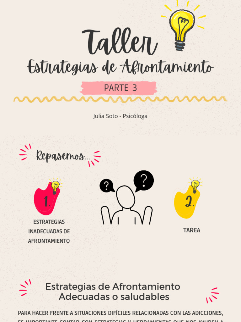 Estrategias de Afrontamiento Saludables | PDF | Las emociones | Toma de ...