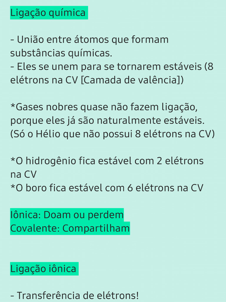Resumo de Química | PDF