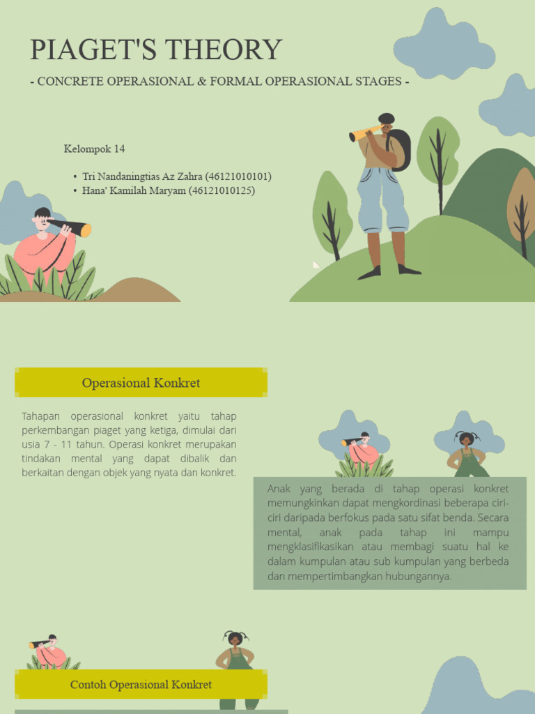 Piaget's Theory Piagetians Stages (Concrete Operational & Formal ...