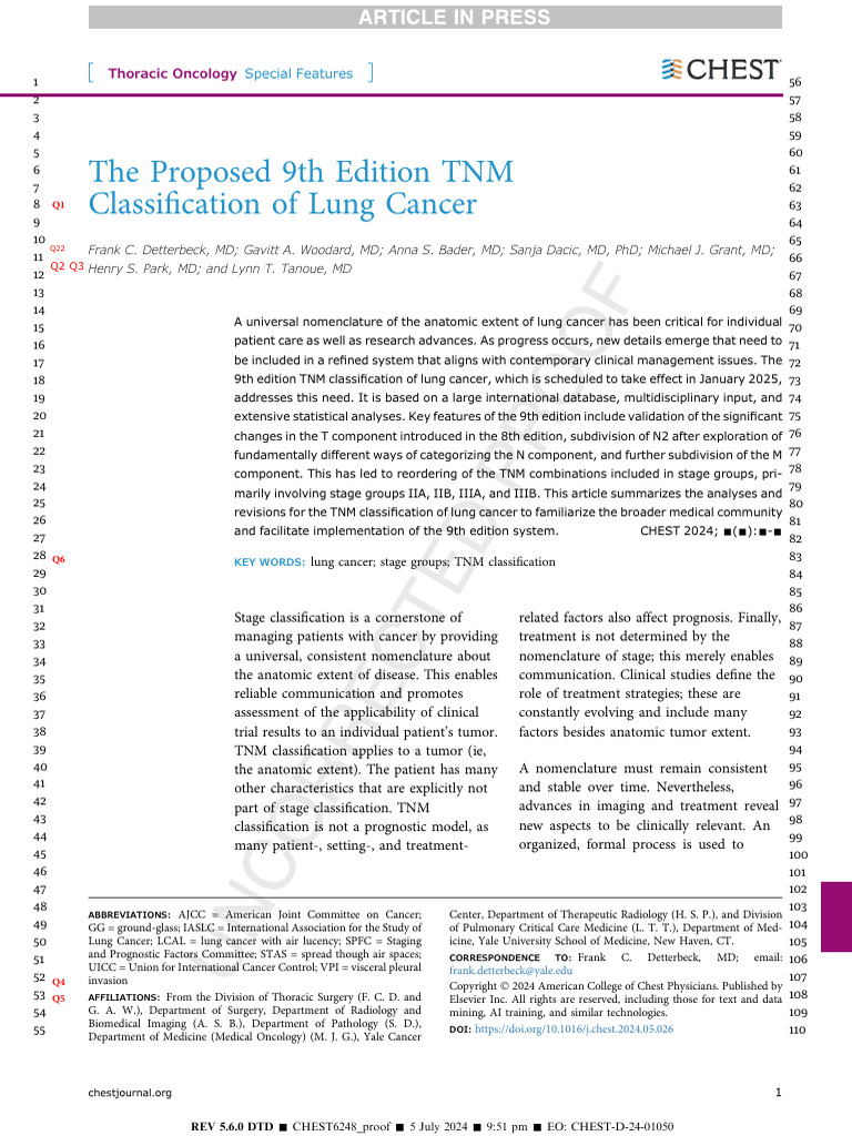 TNM 9TH Edition | PDF | Biopsy | Pathology