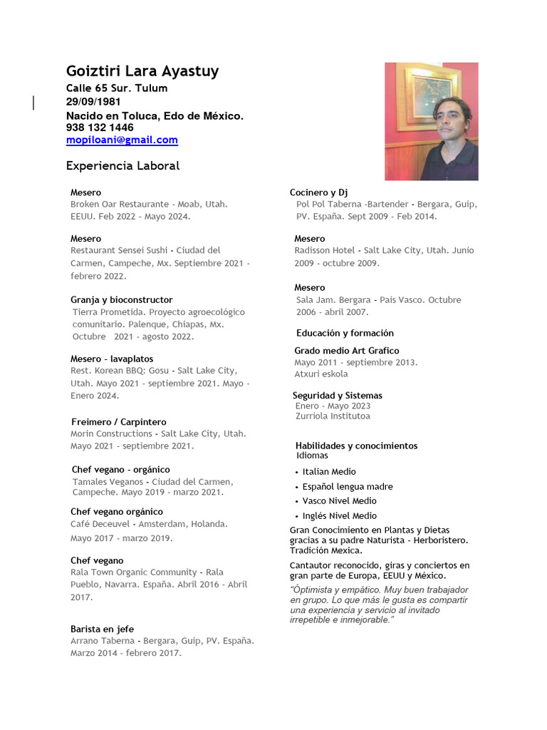 CVMX Goiz | PDF | Cocina, comidas y vino