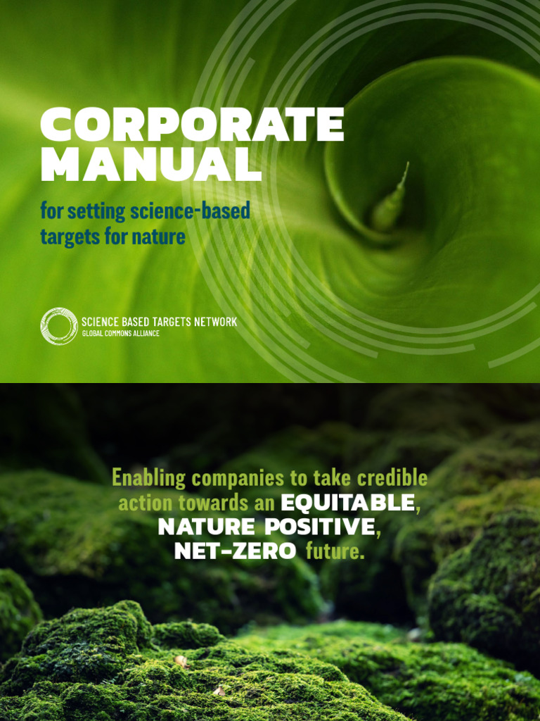 Corporate Manual For Setting SBT For Nature | PDF | Biodiversity | Nature