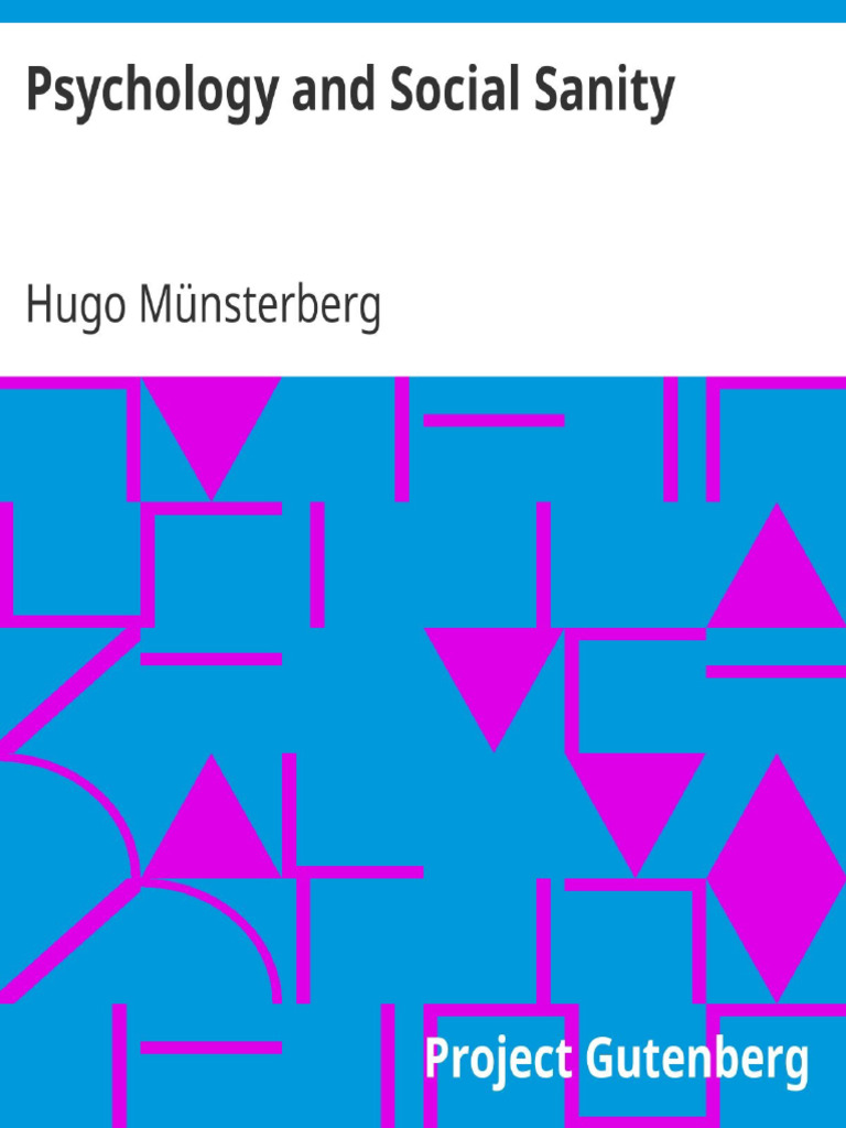 Psychology and Social Sanity | PDF | Psychology | Thought