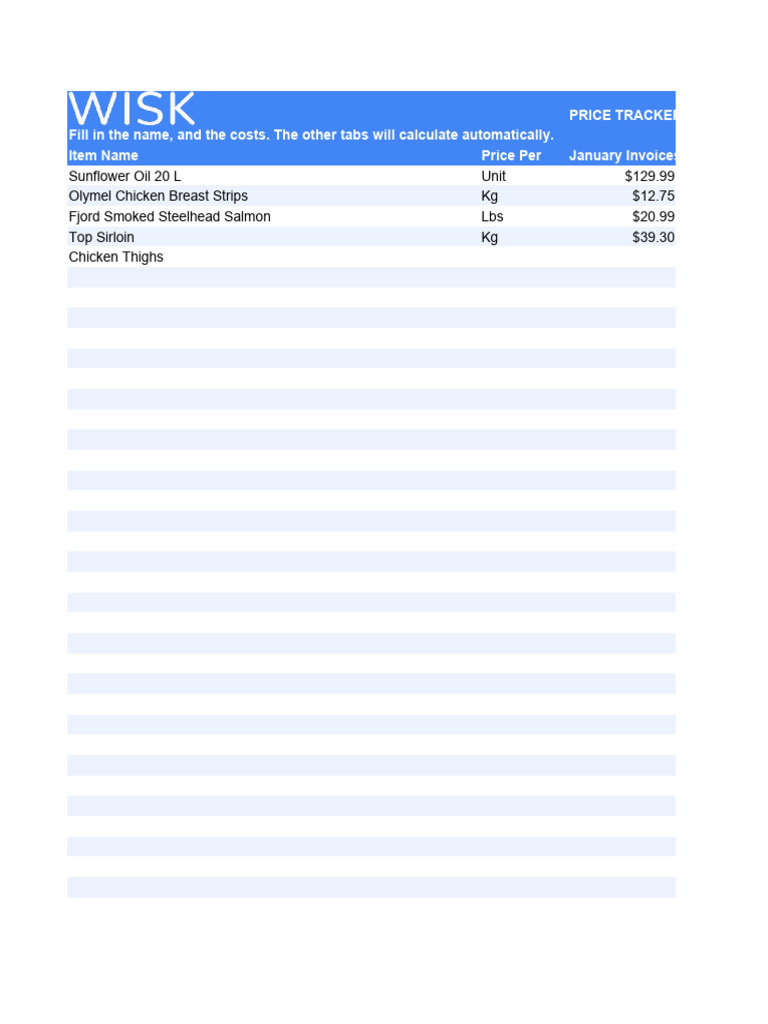 632bf40a592b212c65d27560 - Cost Difference Tracker Worksheet | PDF