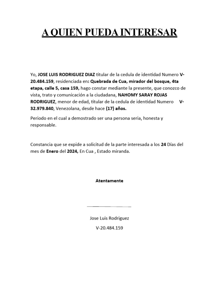 A Quien Pueda Interesar 3 | PDF