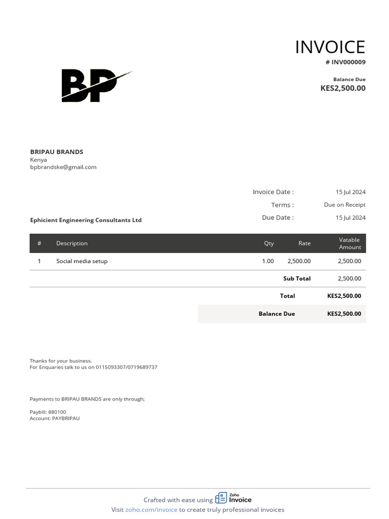Invoice: Kenya | PDF