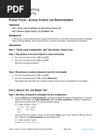 5.2.7 Packet Tracer - Configure and Modify Standard IPv4 ACLs | PDF | Internet Protocols | Ip ...
