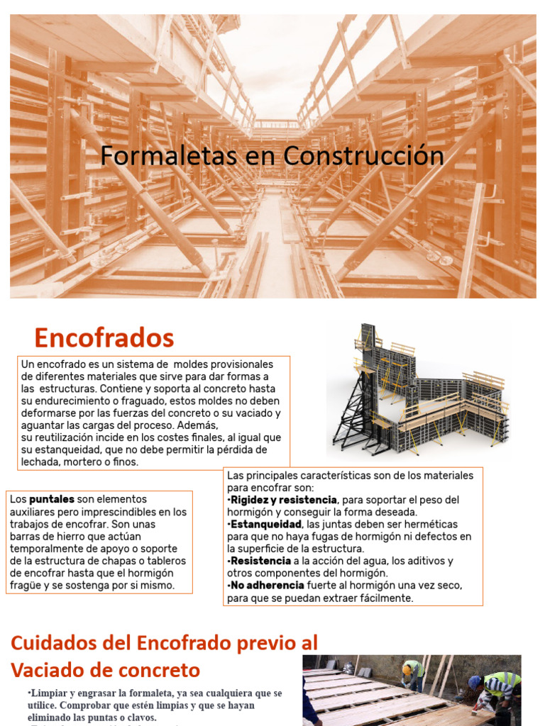 Formaletas en Construcción | PDF | Hormigón | Ingeniería estructural