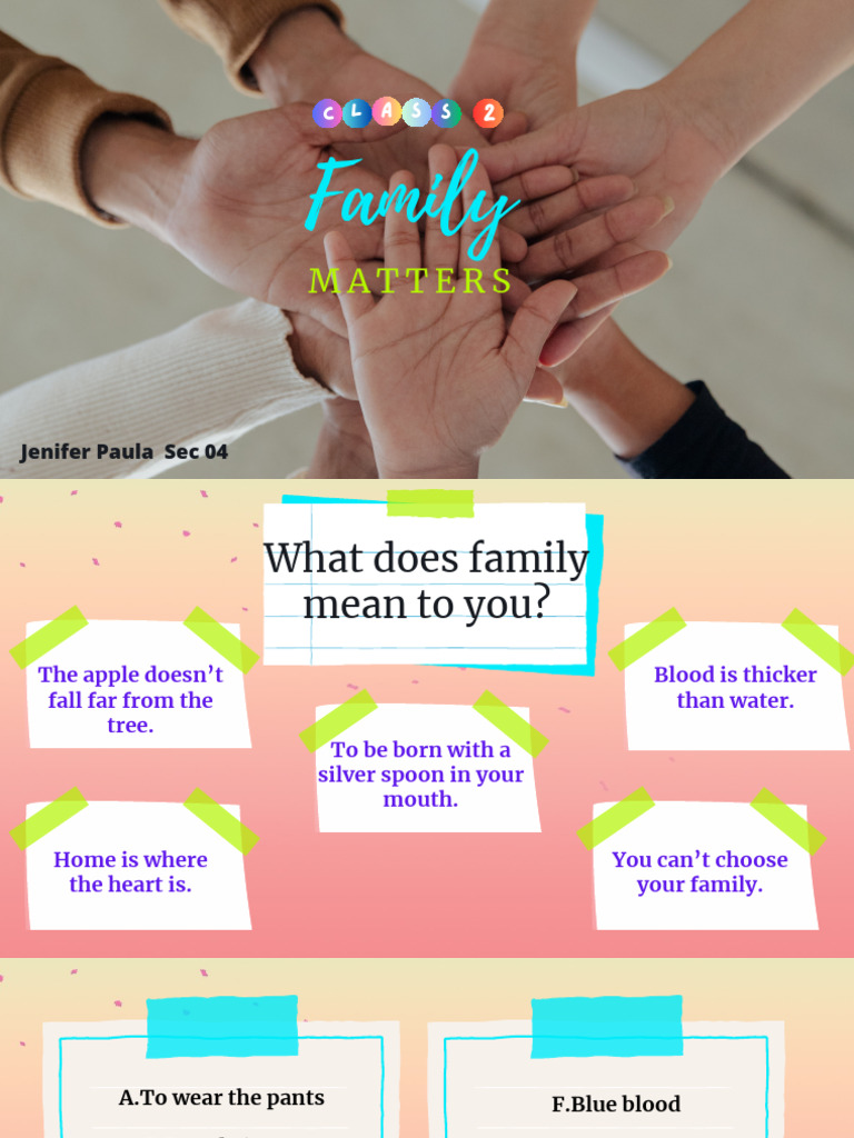 Jenifer Paula - Class 2 - Family Matters | PDF
